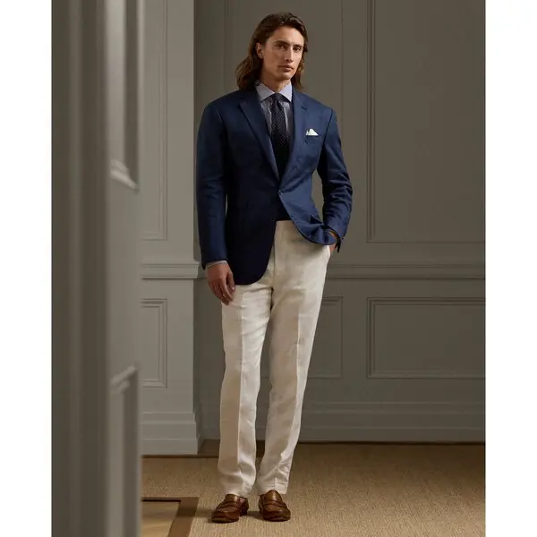 Ralph Lauren Kent Hand-tailored Plaid Suit Jacket