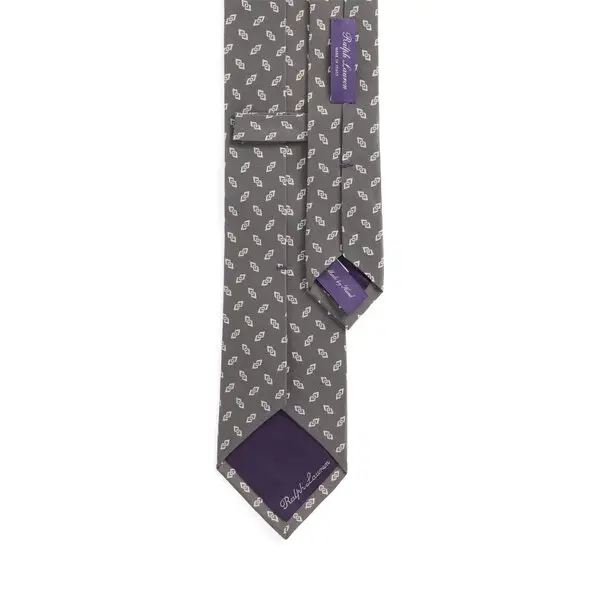 Ralph Lauren Arrow-print Silk Tie - Grey/cream