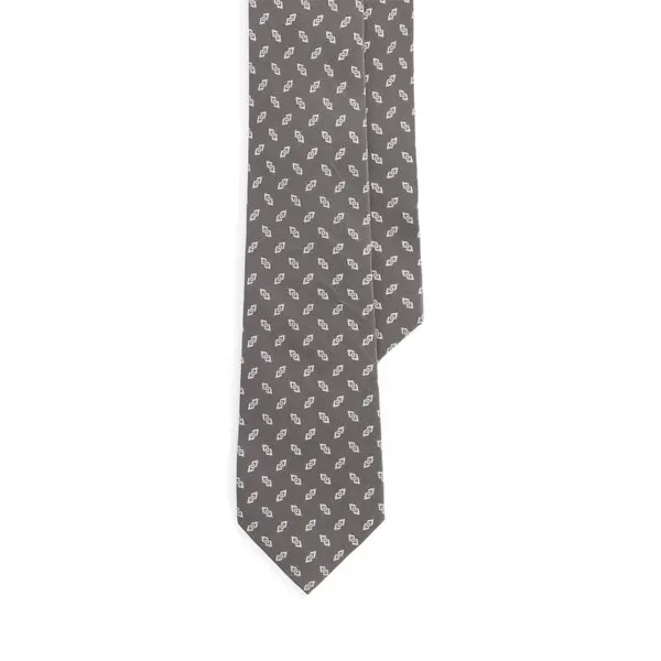 Ralph Lauren Arrow-print Silk Tie - Grey/cream