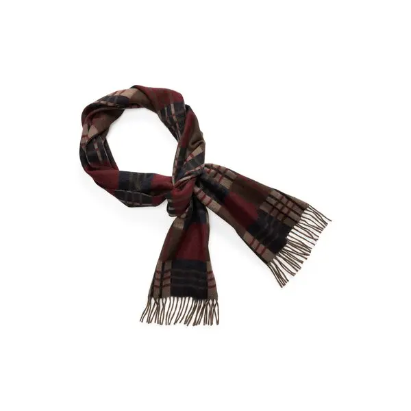 Ralph Lauren Patterned Wool-cashmere Scarf