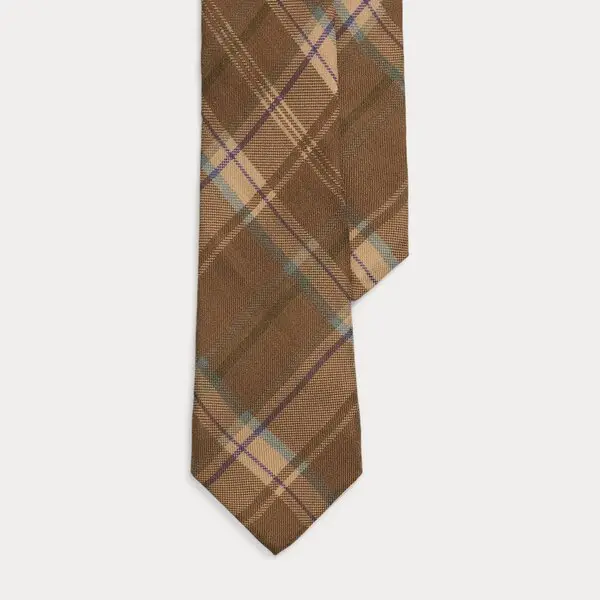 Ralph Lauren Plaid-print Cashmere-silk Tie
