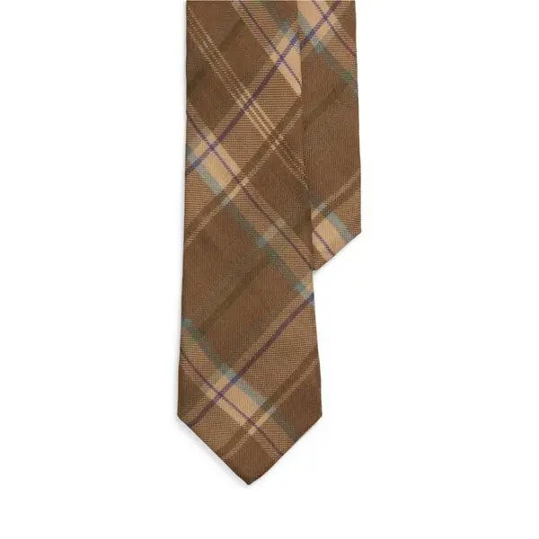 Ralph Lauren Plaid-print Cashmere-silk Tie
