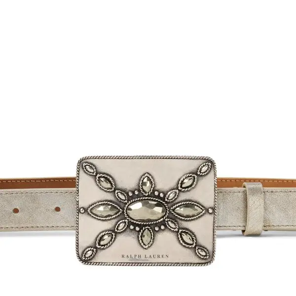 Ralph Lauren Plaque-buckle Embellished Skinny Belt