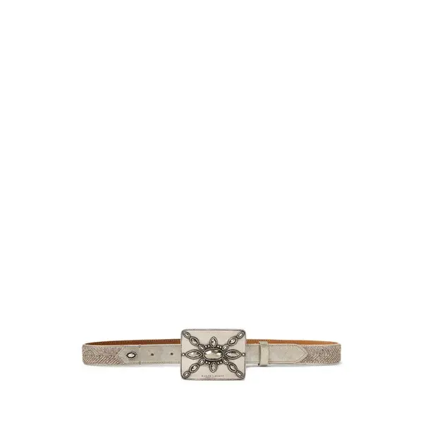 Ralph Lauren Plaque-buckle Embellished Skinny Belt