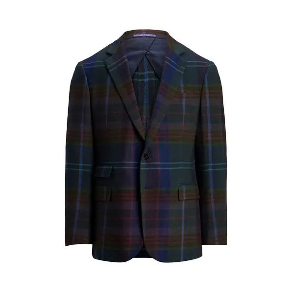 Ralph Lauren Kent Hand-tailored Plaid Wool Jacket