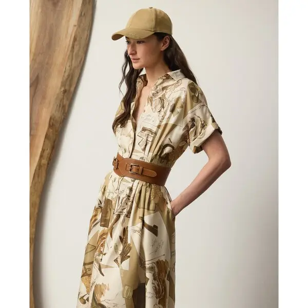Ralph Lauren Donatella Diary-print Twill Day Dress