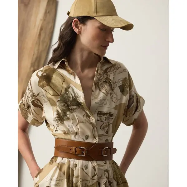 Ralph Lauren Donatella Diary-print Twill Day Dress