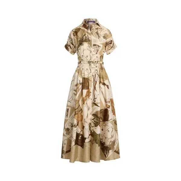 Ralph Lauren Donatella Diary-print Twill Day Dress