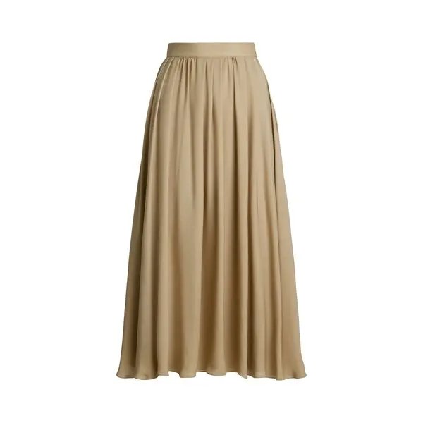 Ralph Lauren Kynlee Pleated Silk Georgette Skirt