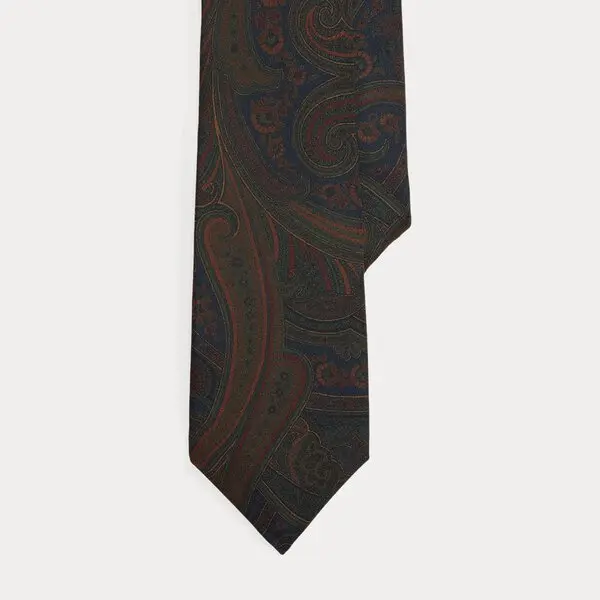 Ralph Lauren Paisley Silk Tie - Navy