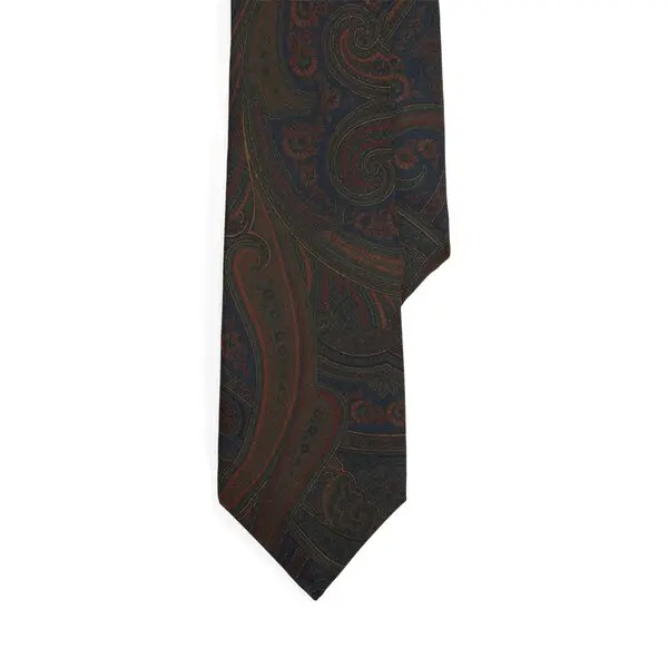 Ralph Lauren Paisley Silk Tie - Navy