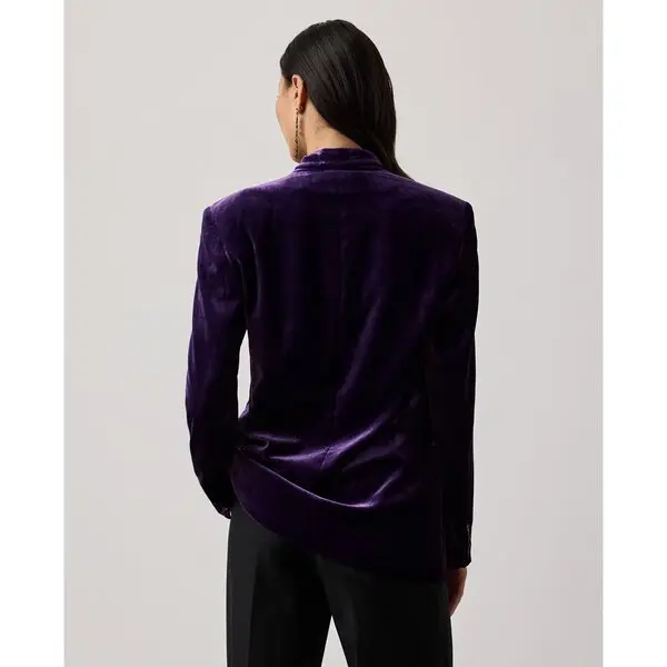 Ralph Lauren Ansley Stretch Velvet Jacket