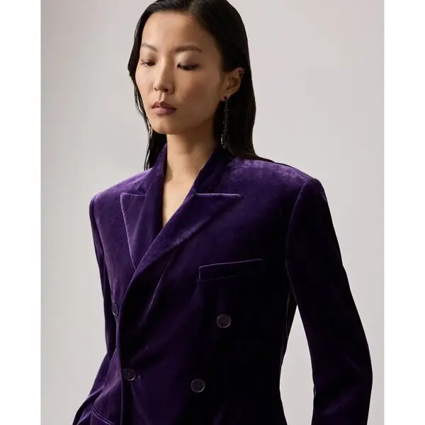 Ralph Lauren Ansley Stretch Velvet Jacket