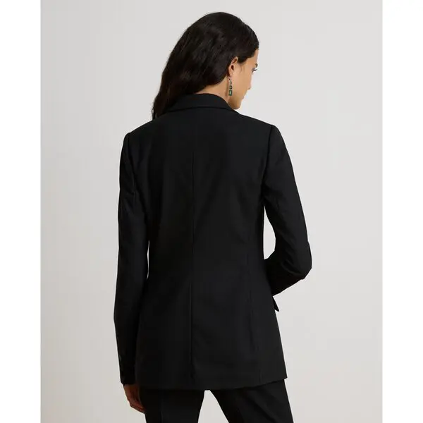 Ralph Lauren Satin-trim Double-breasted Wool Blazer