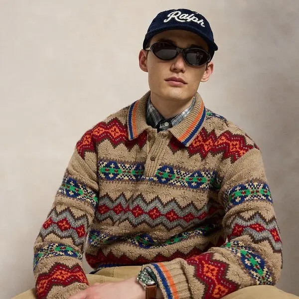 Ralph Lauren Fair Isle Wool-blend Polo-collar Sweater