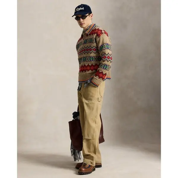 Ralph Lauren Fair Isle Wool-blend Polo-collar Sweater