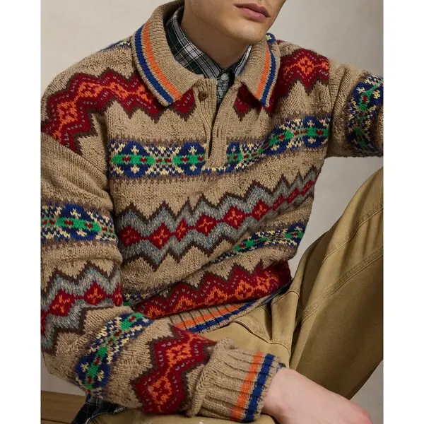 Ralph Lauren Fair Isle Wool-blend Polo-collar Sweater