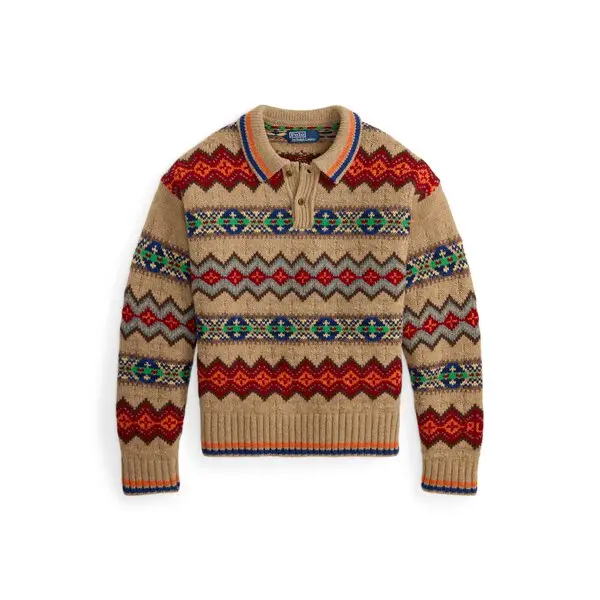 Ralph Lauren Fair Isle Wool-blend Polo-collar Sweater