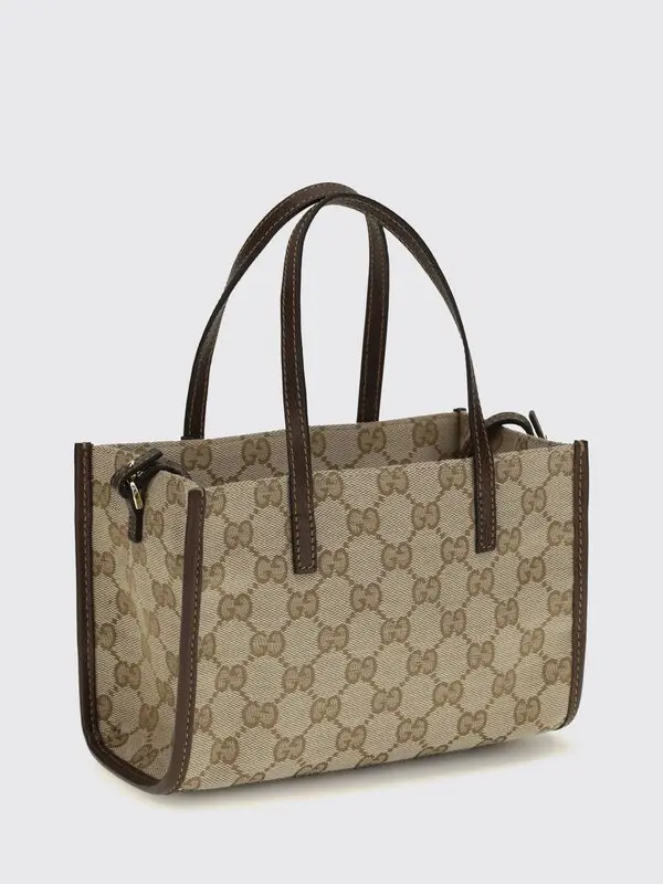 Gucci Mini Bag In Gg Supreme Fabric With Double Handle And Shoulder Strap