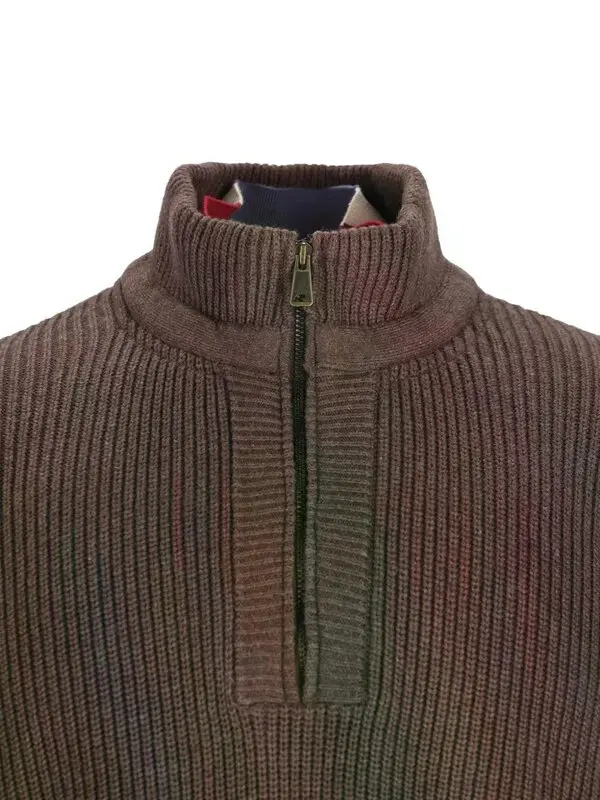 NAPAPIJRI Ribbed-knit Quarter-zip Sweater