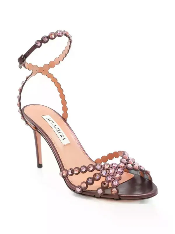 AQUAZZURA Tequila Crystal-embellished Heeled Sandals