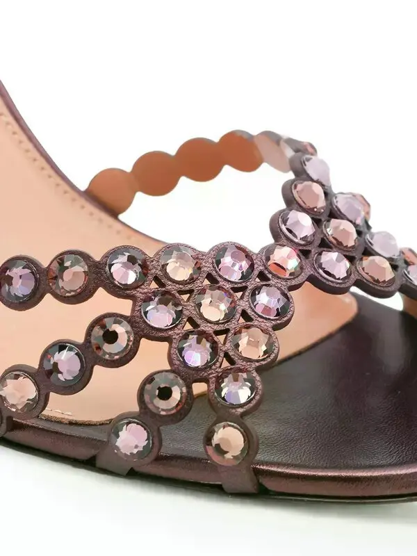 AQUAZZURA Tequila Crystal-embellished Heeled Sandals