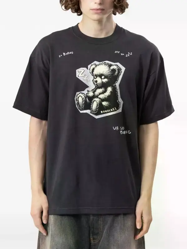 DOMREBEL Zzz Bear Graphic-print T-shirt