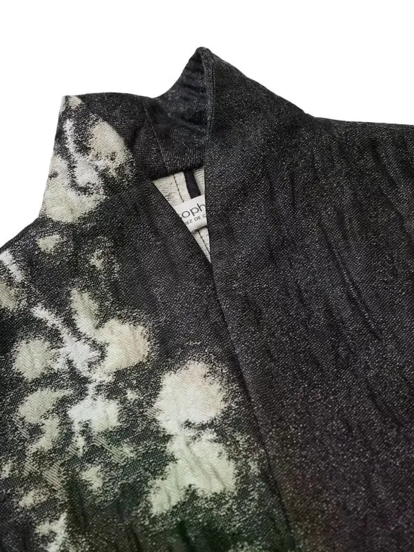 PSOPHIA Floral-jacquard Belted Jacket