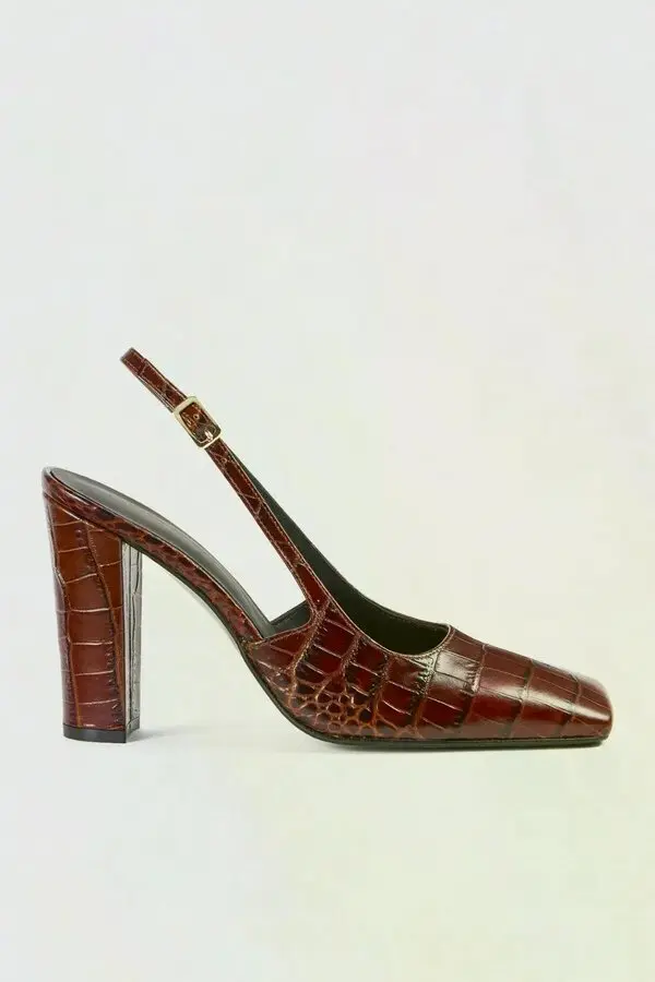 Liviana Conti Laisa Leather Slingback Pumps