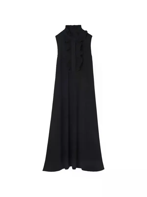 PSOPHIA Ruffled Pleated-trim Midi Dress