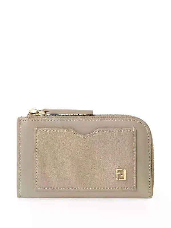 Fendi Ff Logo-plaque Leather Wallet