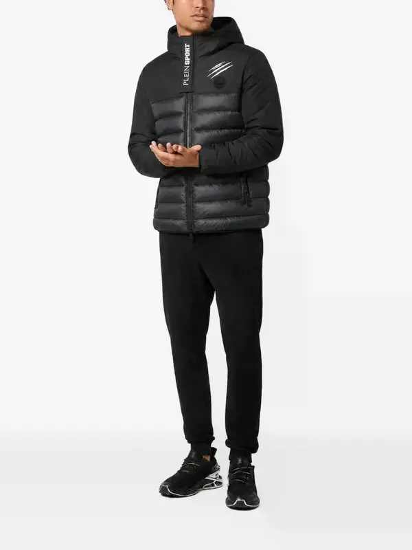PLEIN SPORT Quilted Logo-print Jacket