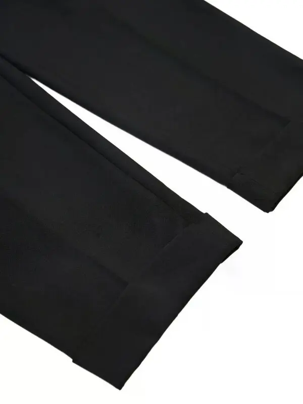 PSOPHIA Pleated Turn-up Trousers