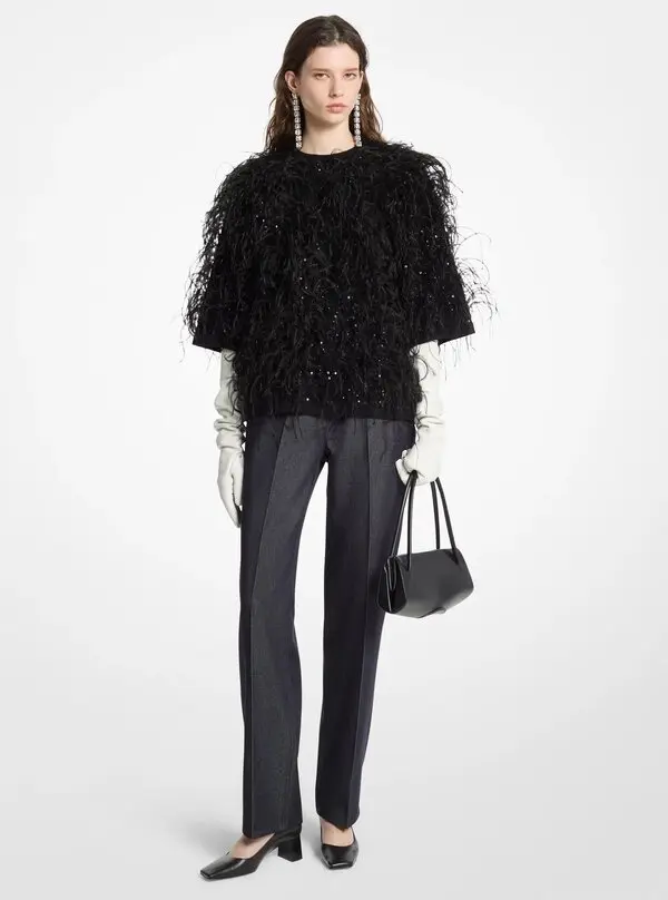 Michael Kors Hand-embroidered Cashmere Sweater In Size By