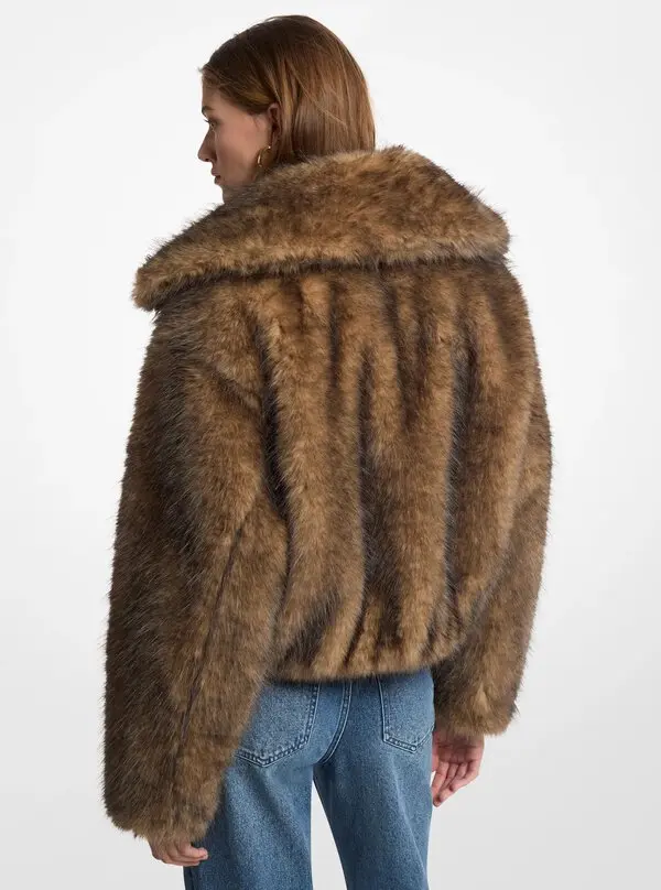 Michael Kors Faux Fur Jacket In Size By