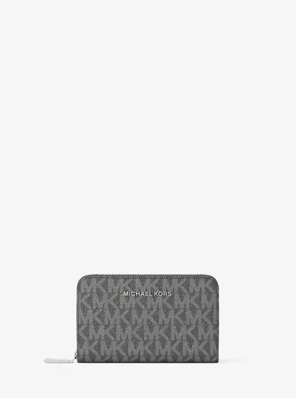 Michael Kors Small Logo Wallet In By - Brown