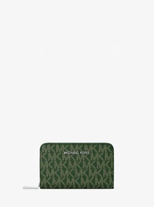 Michael Kors Small Logo Wallet In By - Green