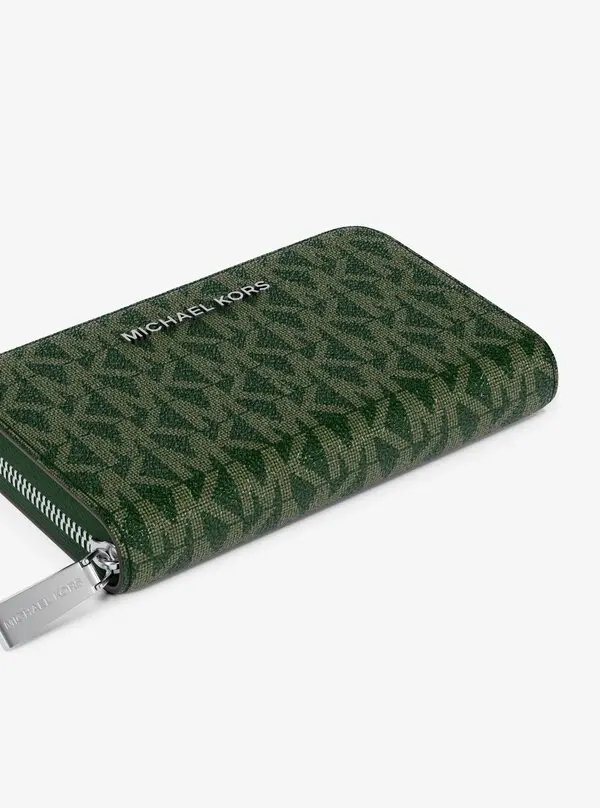 Michael Kors Small Logo Wallet In By - Green
