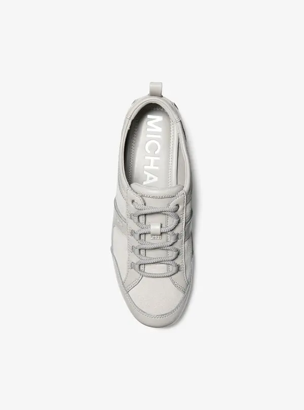 Michael Kors Keely Suede And Leather Trainer In Size By