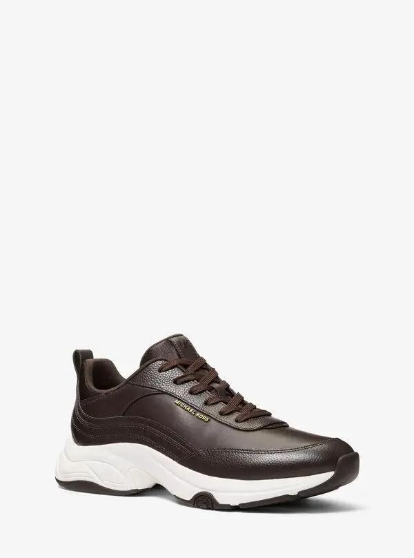 Michael Kors Hartley Leather Trainer In Size By