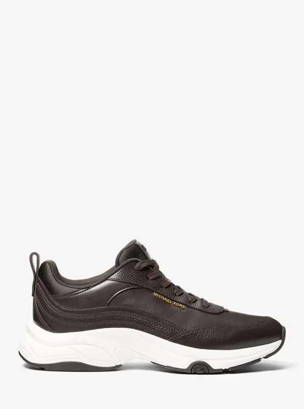 Michael Kors Hartley Leather Trainer In Size By