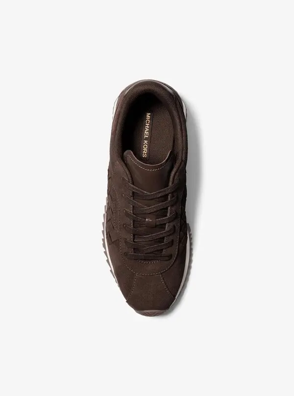 Michael Kors Rhodes Woven Suede Trainer In Size By