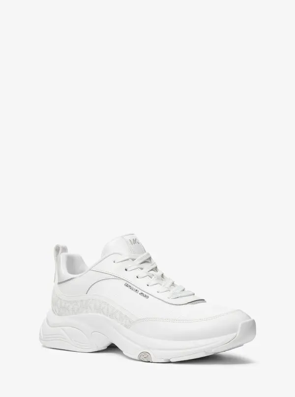 Michael Kors Hartley Leather Trainer In Size By