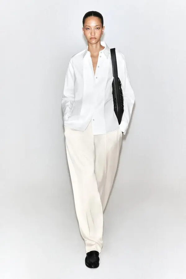 Cos Pintucked Cotton-silk Tuxedo Shirt