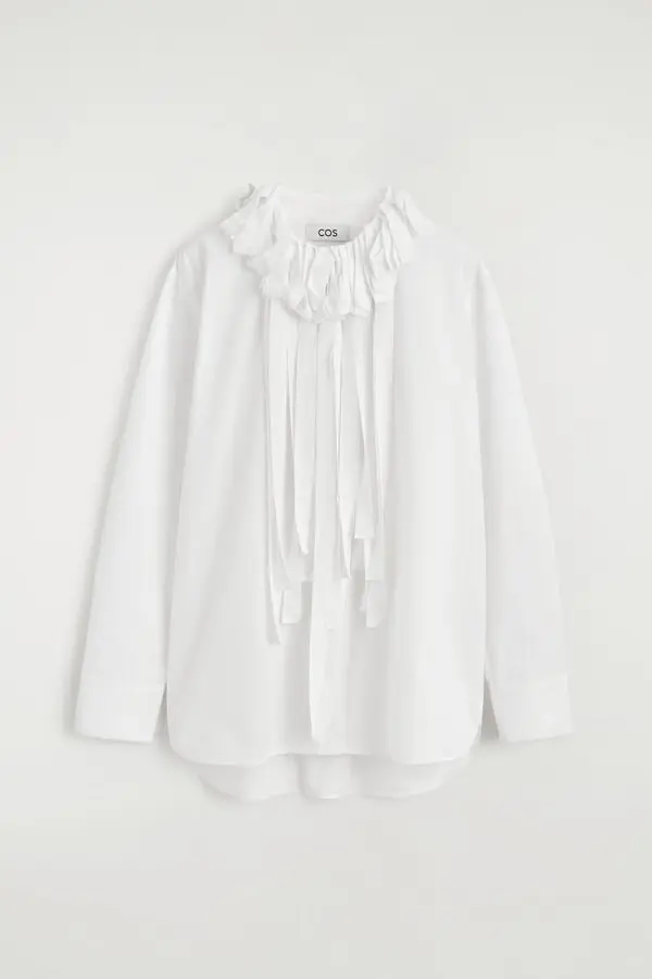 Cos Grosgrain Bib-front Cotton Shirt