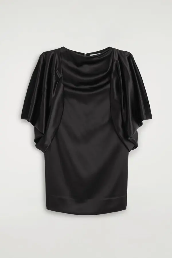 Cos Draped Matte-satin Mini Dress
