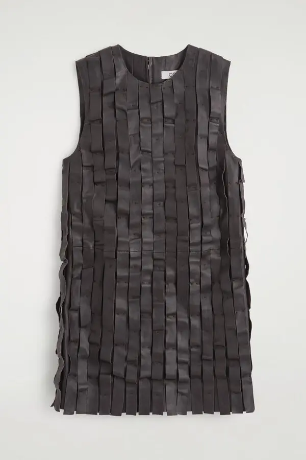 Cos Raw-cut Leather Top