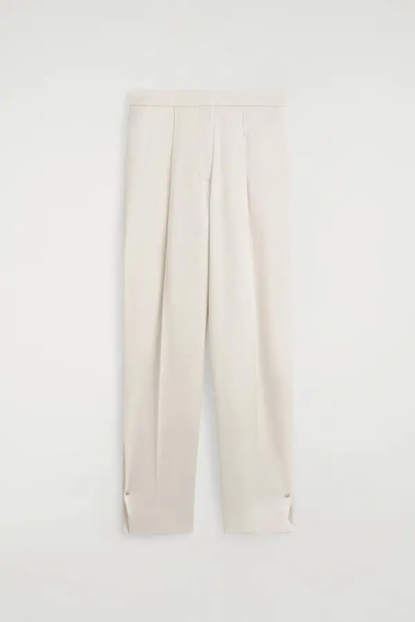 Cos Tailored Matte-satin Barrel-leg Pants