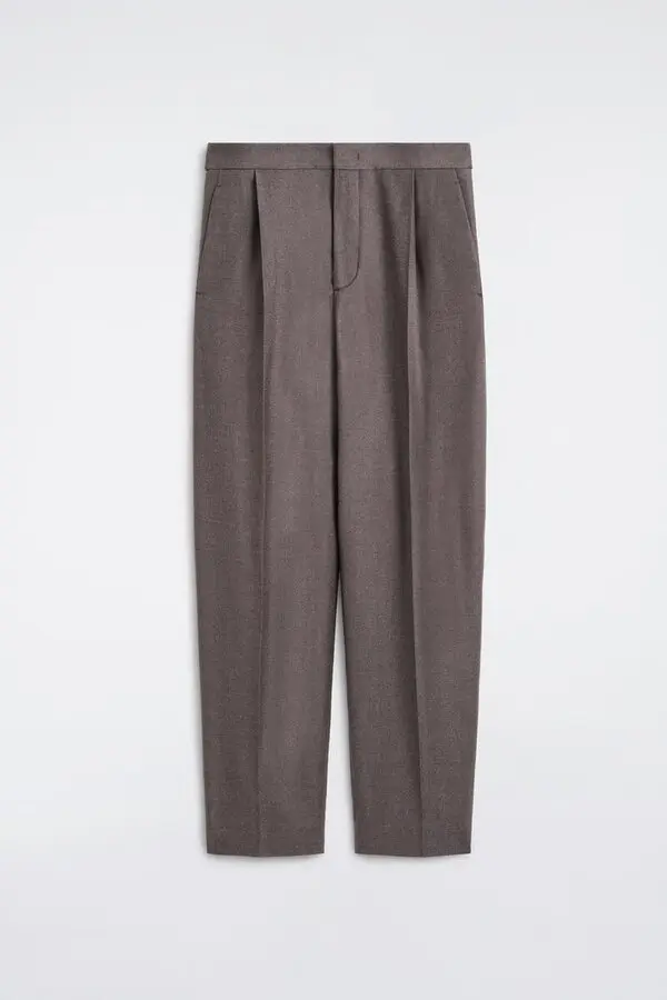 Cos Wool-flannel Relaxed-fit Straight-leg Pants