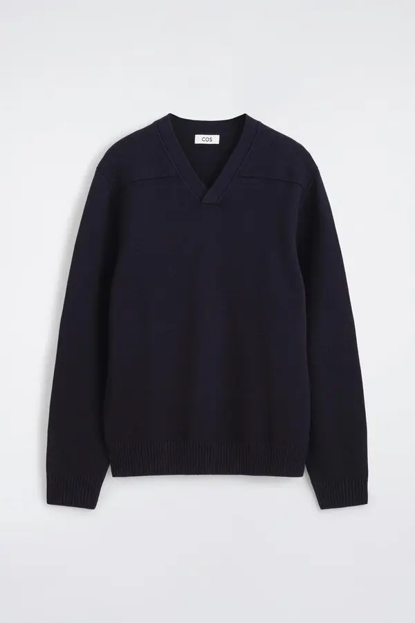 Cos Merino Wool V-neck Sweater